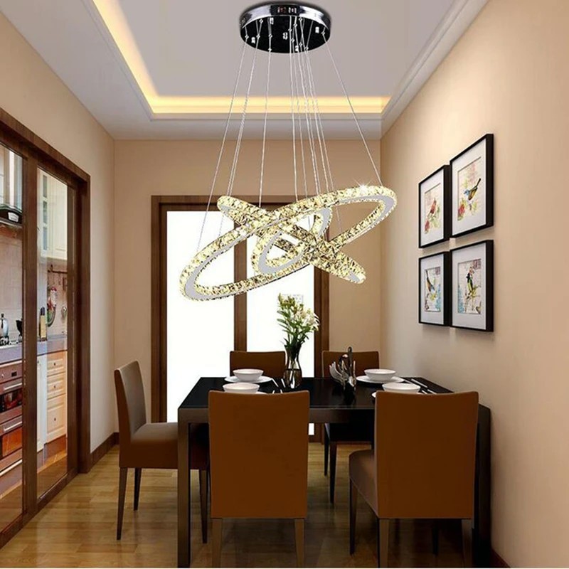 Fabrizio Multi Ring LED Crystal Chandelier